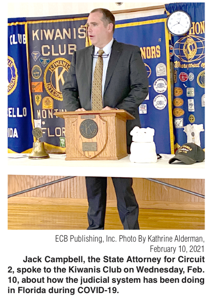 State attorney for Circuit 2, Jack Campbell, speaks at Kiwanis meeting ...